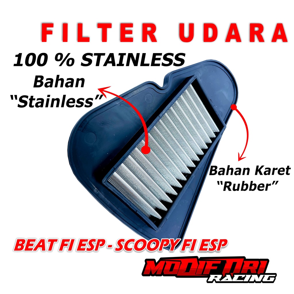 Jual BEAT FI-Filter Udara Stainles - Scoopy fi esp - Filter Udara ...