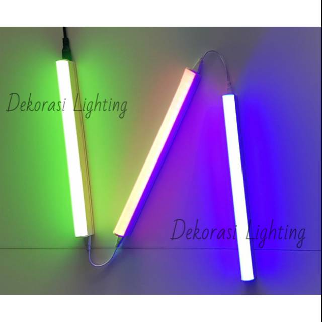 Jual Lampu neon T5 LED 12W 90cm putih warm white merah hijau biru dekorasi | Shopee Indonesia
