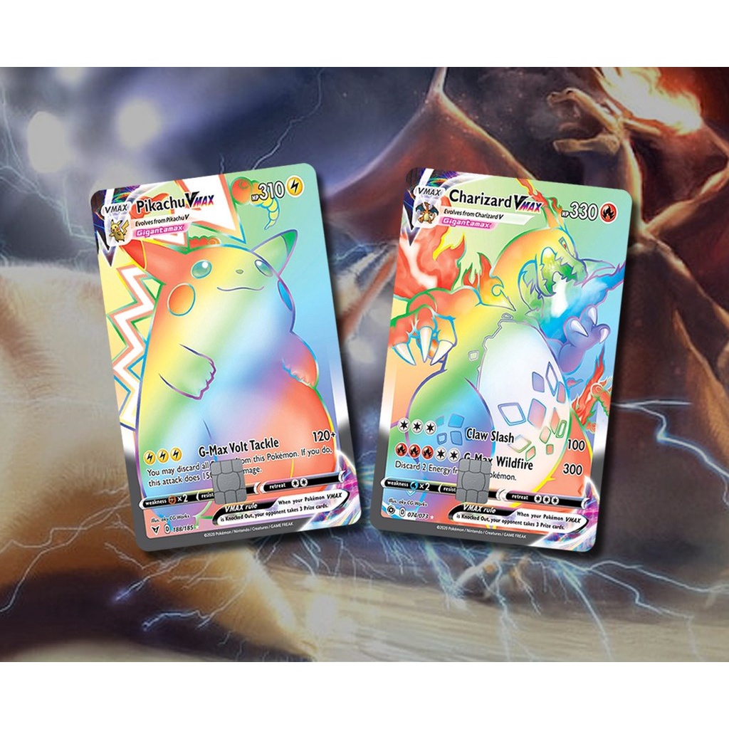Jual PIKACHU CHARIZARD VMAX | GARSKIN / STICKER KARTU ATM / SKIN KARTU ...