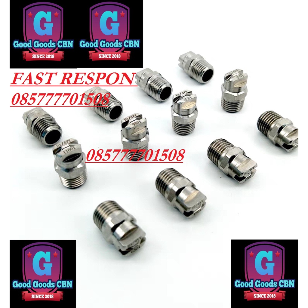 Jual Nozzle V jet Stainless Steel water flat fan Vee Jet spray nozzle 1 ...