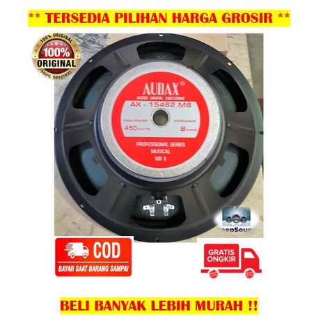 Jual AUDAX Speaker 15 Inch Daya 500 Watt AX-15462 Full Range ASLI | Shopee Indonesia