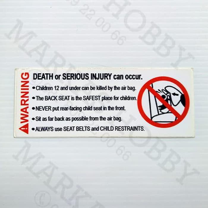 Jual Stiker / Sticker Warning Death or Serious Injury ( Warning Sign ...