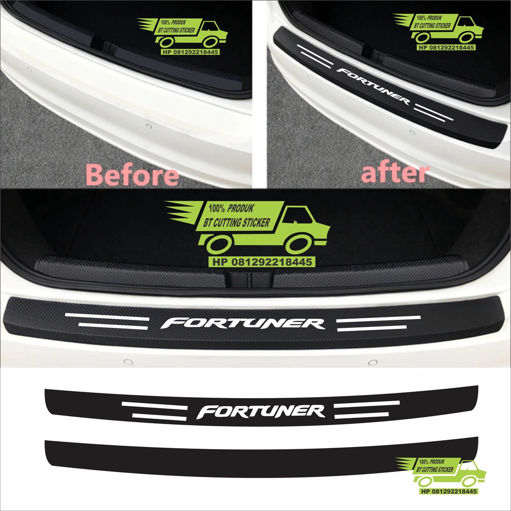 Jual BT sticker carbon 3D sticker carbon pengaman bemper belakang mobil ...