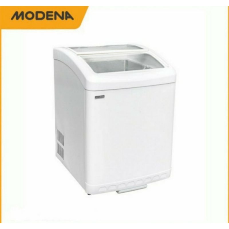 Jual Chest Freezer Sliding Curved Glass Modena MC-0160 W | MC0160W MC0160 | Shopee Indonesia