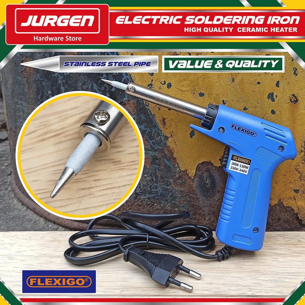 Jual SOLDER LISTRIK DUAL 20 -130 Watt DUAL HEAT/ SOLDERING IRON FLEXIGO ...