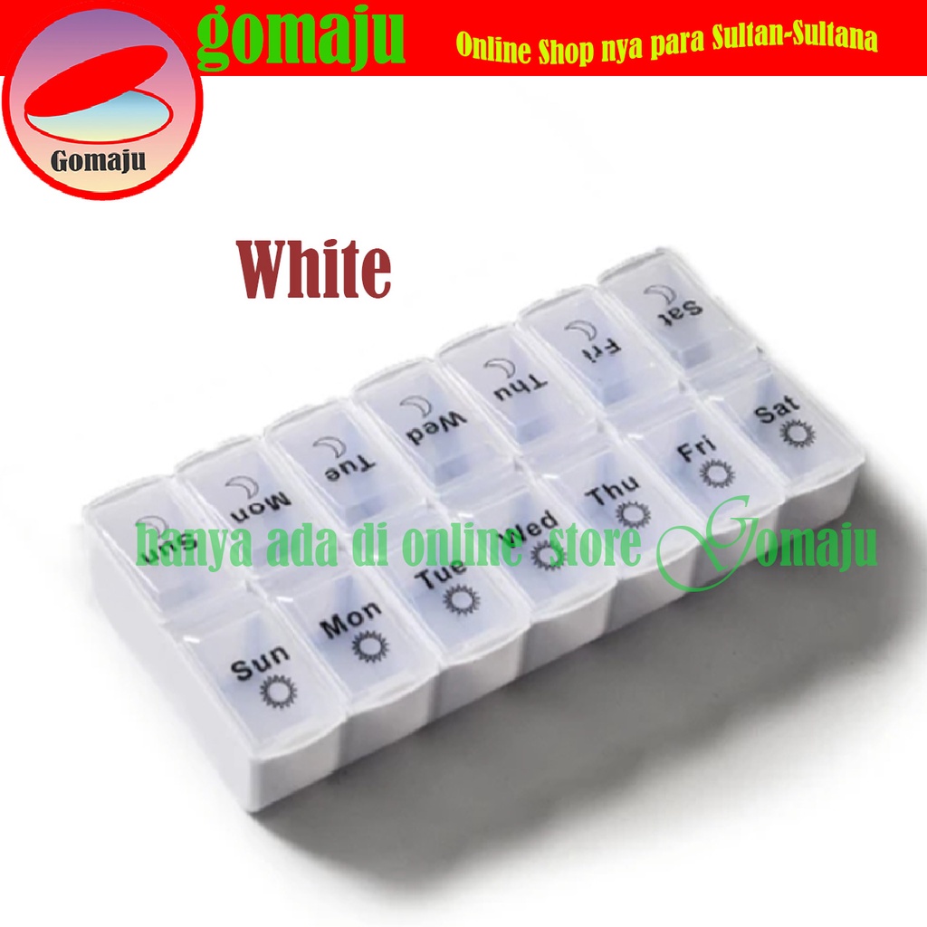 Jual WEEKLY PILL BOX KOTAK OBAT TEMPAT OBAT VITAMIN MINGGUAN BISA ...