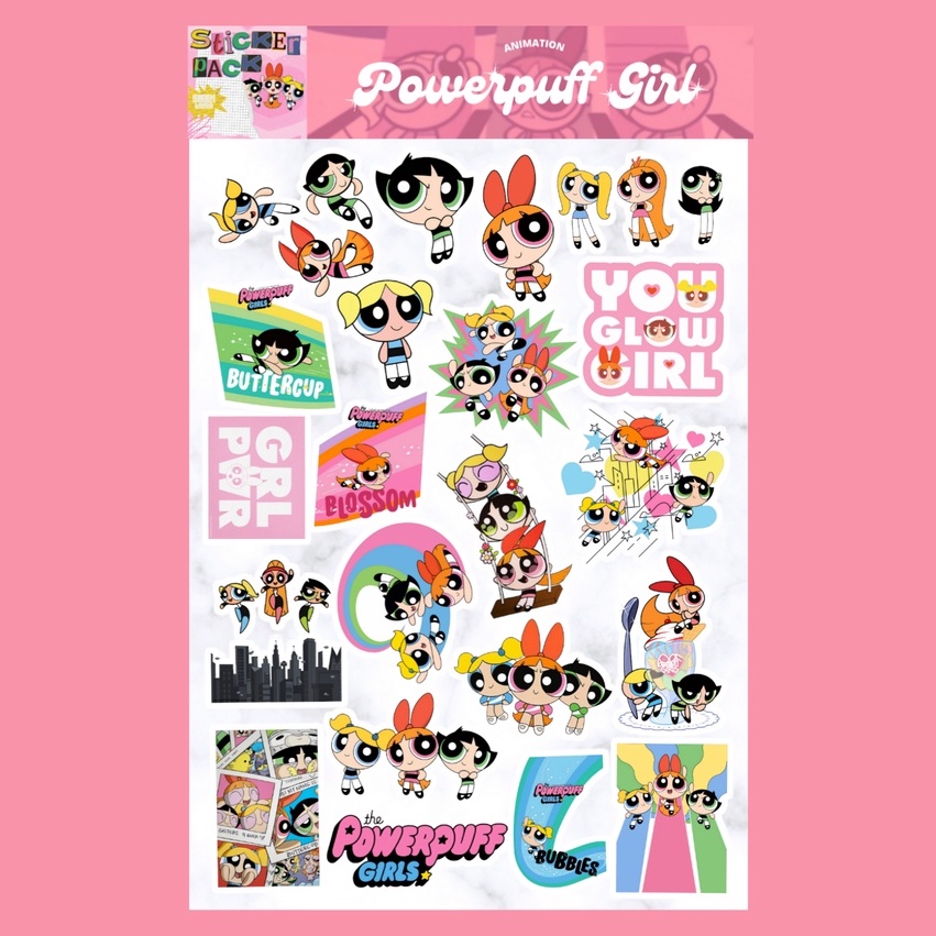 Jual Powerpuff Girls Sticker Sheet | Shopee Indonesia