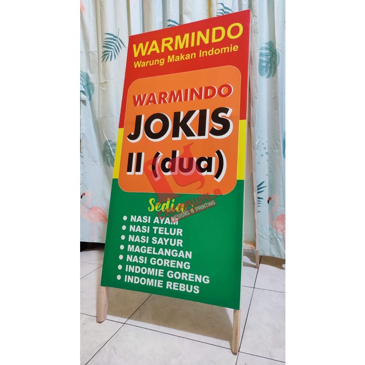 Jual STAND BANNER KAYU WARMINDOI - STANDING BANNER KAYU UKURAN 50 X 110 ...