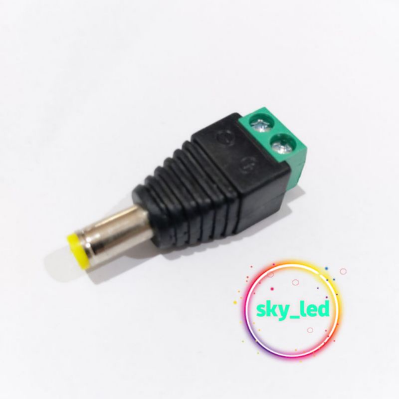 Jual konektor cctv dc male high quality / Jek DC Male / Female konektor jack power sambung ...