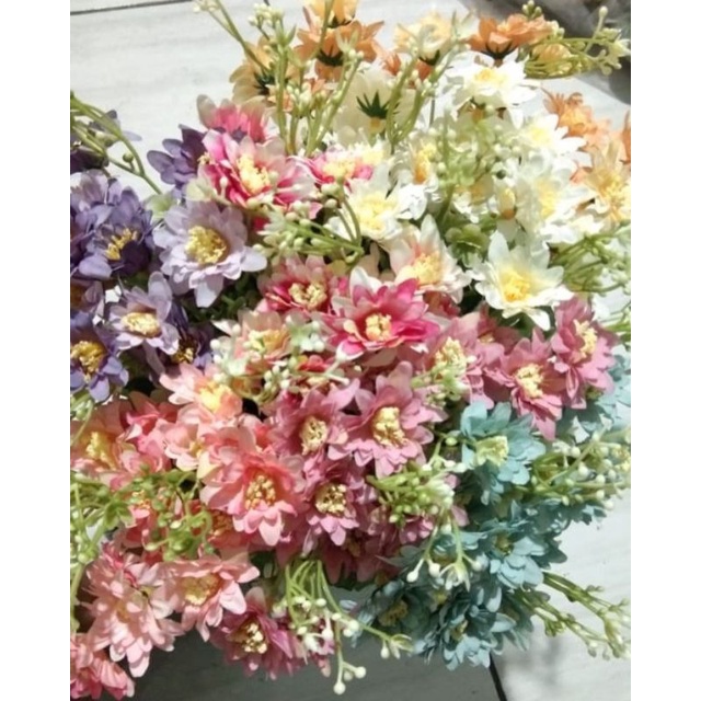 Jual bunga Daisy / Bunga Mini Daisy Artificial 1 Lusin r18037 | Shopee ...