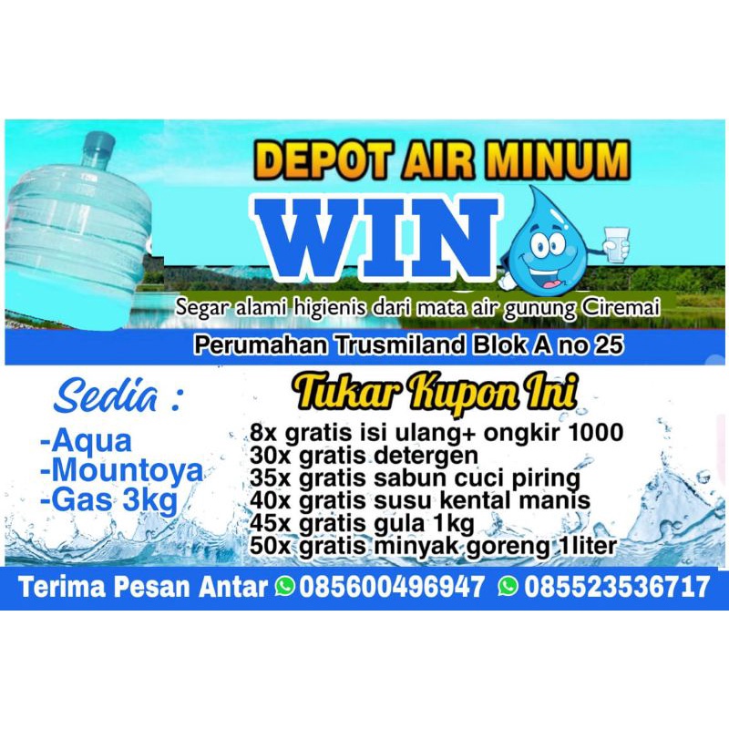 Jual (ISI 100) KUPON GALON AIR MINUM CUSTOM | Shopee Indonesia