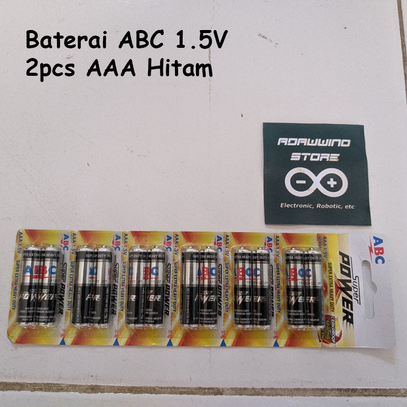 Jual Baterai ABC AAA Hitam Black Batrai Battery A3 1.5V | Shopee Indonesia
