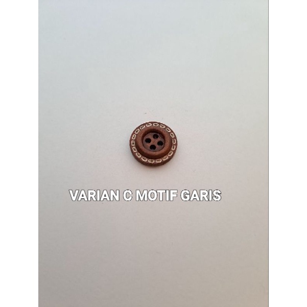 Jual Kancing baju kayu kemeja /hem ukuran 1.5cm (kancing hias kayu) 50 ...