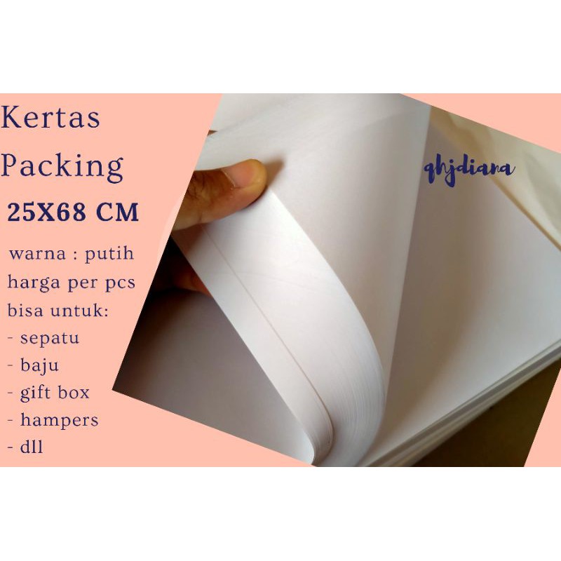 Jual kertas packing putih kertas doorslag panjang kertas gift box ...