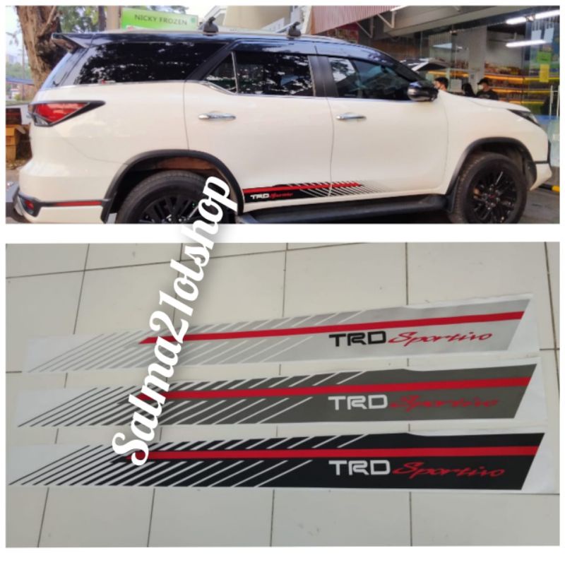 Jual striping body mobil Fortuner vrz 2020 new TRD sportivo | Shopee ...