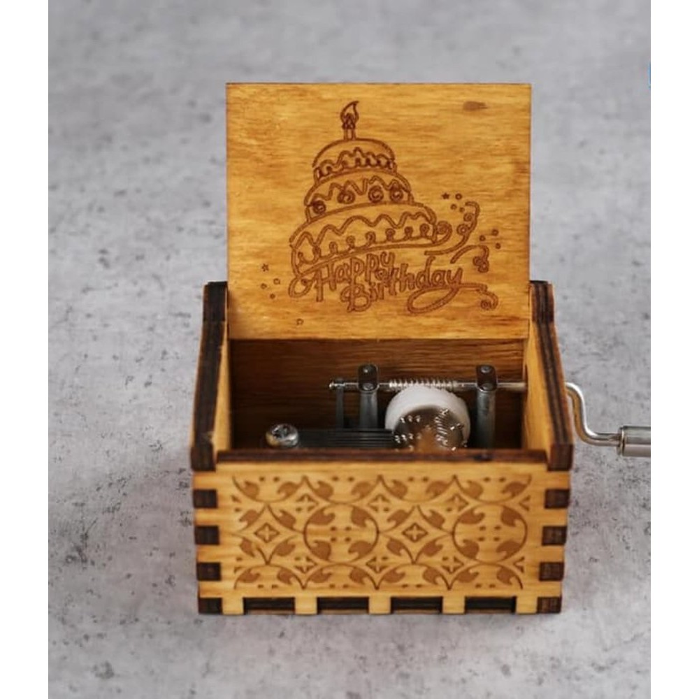 Jual Kotak Musik Kayu HBD Hadiah Ulang Tahun Music Box Happy Birthday ...