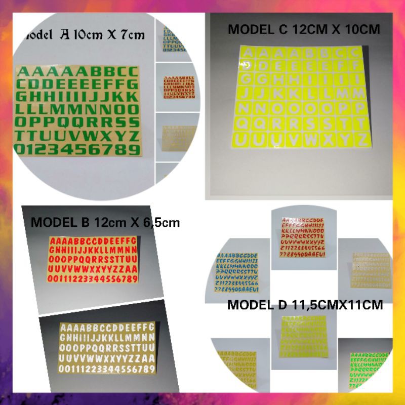 Jual Stiker huruf sticker abjad setiker motor cutting edisi tulisan ...