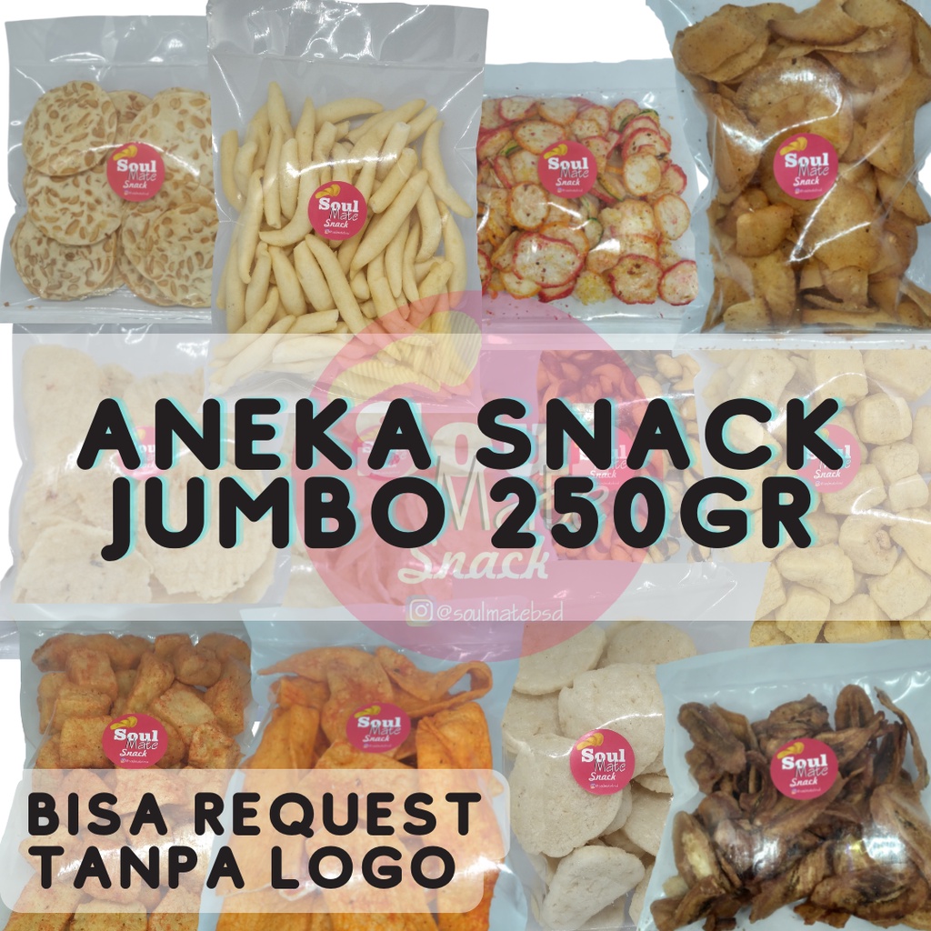 Jual Aneka Snack Jumbo 250gr/ Cemilan Murah/ Makanan Ringan Grosir ...