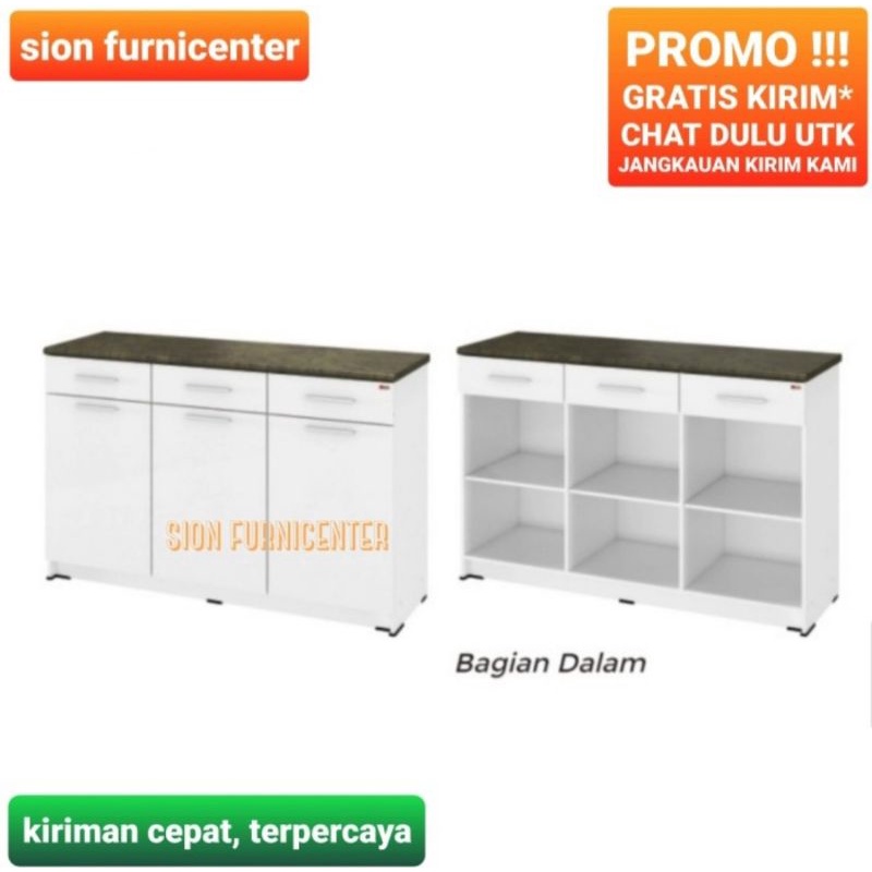 Jual kabinet bawah dapur / lemari bawah dapur / rak bawah dapur ...