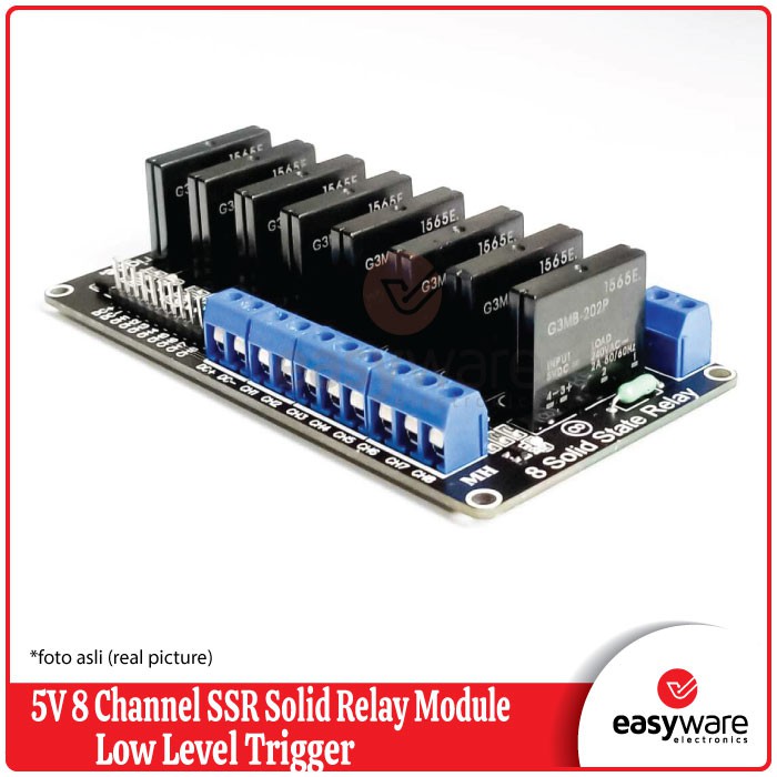 Jual 5V 8 Channel SSR Solid State Relay module high or low level ...