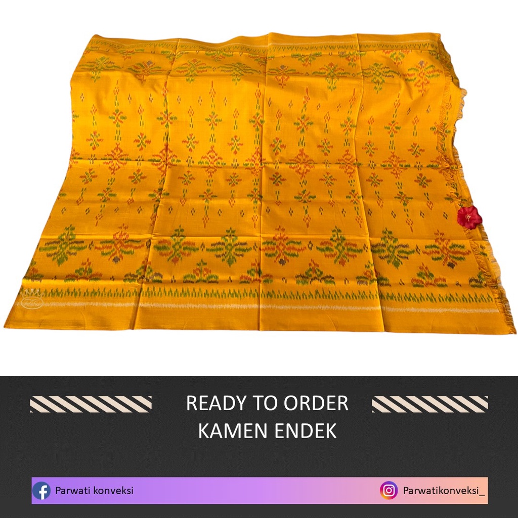 Jual KAMEN MOTIF ENDEK BALI (WARNA KUNING) | Shopee Indonesia
