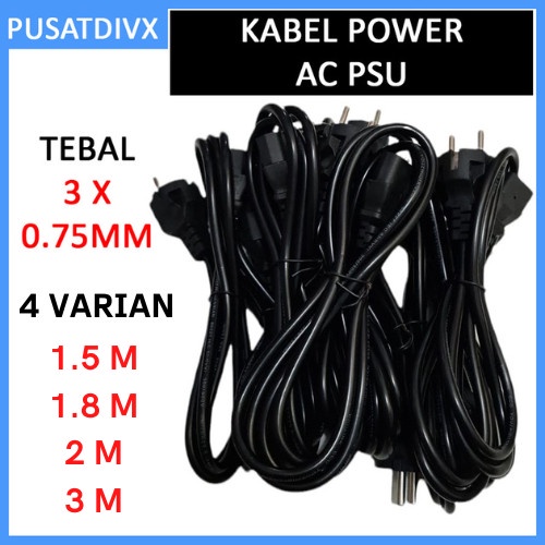 Jual SANJI KABEL POWER AC PSU CPU 1.5M 150CM POWER SUPPLY DESKTOP PC KOMPUTER PSU | Shopee Indonesia