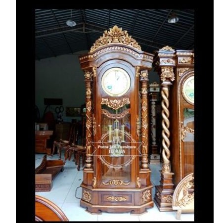 Jual Jam besar kayu jati untuk Masjid/ hiasan rumah ukir Jepara ...
