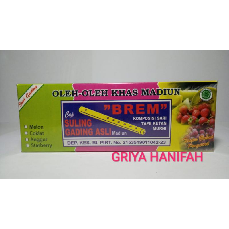 Jual BREM ANEKA RASA MADIUN ASLI CAP SULING GADING ISI 3 BATANG ...