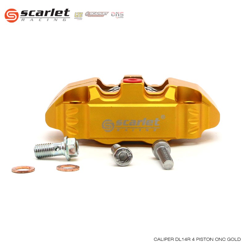 Jual Scarlet Racing - Caliper Kaliper Cakram Motor DL14R 4 Piston CNC | Shopee Indonesia