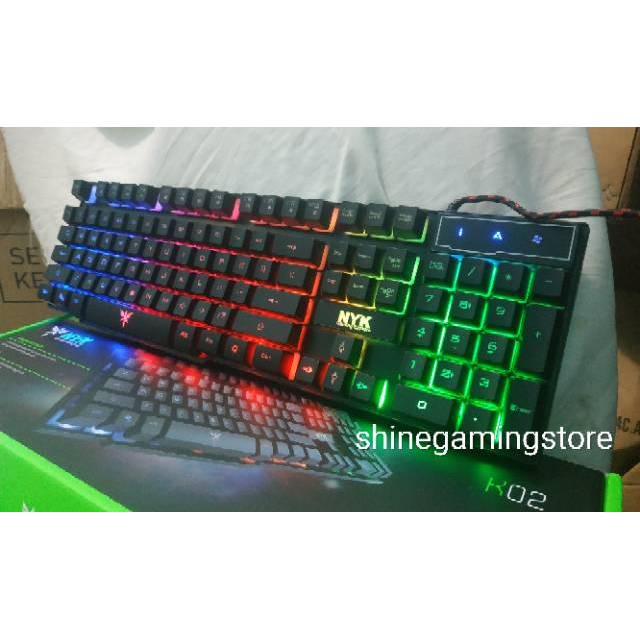 Jual Keyboard Gaming NYK K-02 / K02 / K 02 Black Only | Shopee Indonesia