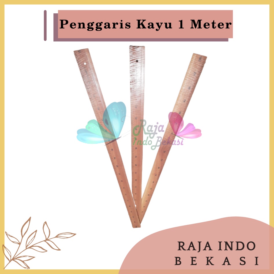 Jual Penggaris Kayu 1 Meter Penggaris Mistar Tebal 1 Meter Penggaris ...