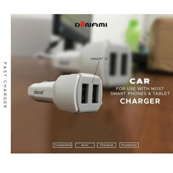Jual DM C13 CAR CHARGER DUAL USB PORT 2.4A SMART IC ALL TIPE HP ...