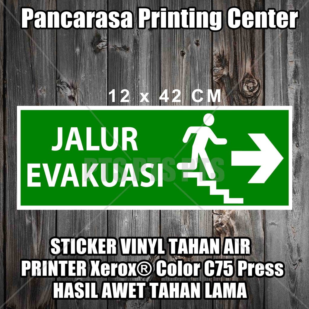 Jual Sticker 5 Jalur Evakuasi Safety Sign Warning imo Surabaya | Shopee ...