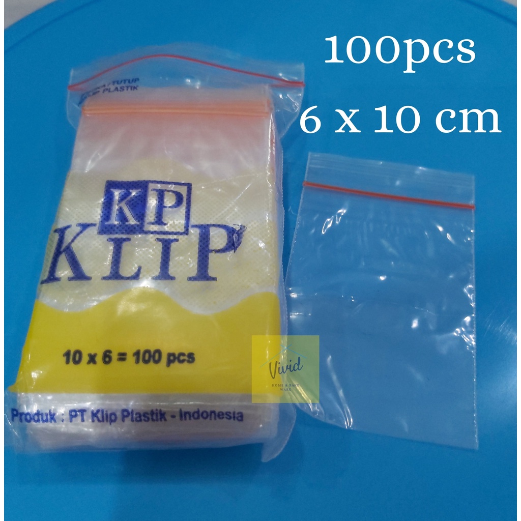 Jual Plastik Klip KP - 6 x 10 cm - Klip Plastik Bening (100 pcs ...