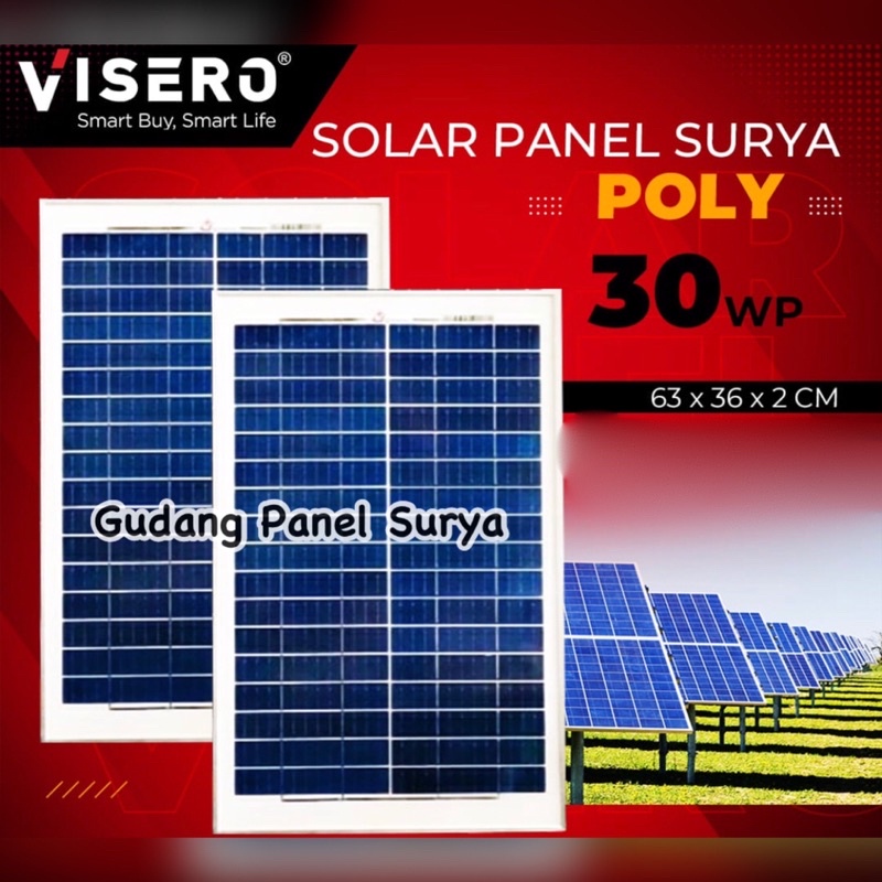Jual Solar Panel Surya Solarcell PV Visero 30WP Poly 30wp ...