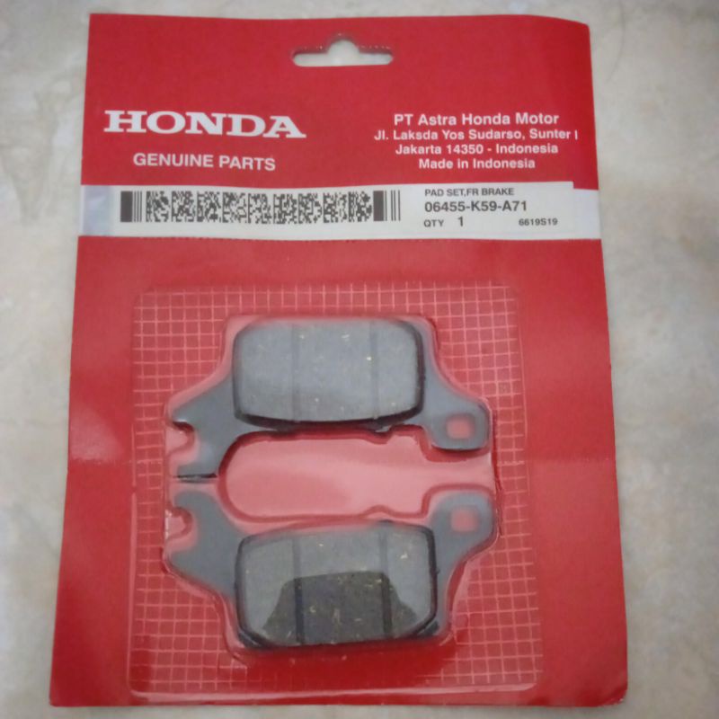 Jual K59 DISPAD DEPAN KAMPAS REM DEPAN Beat street SCOOPY 2021GENIO NEW ...