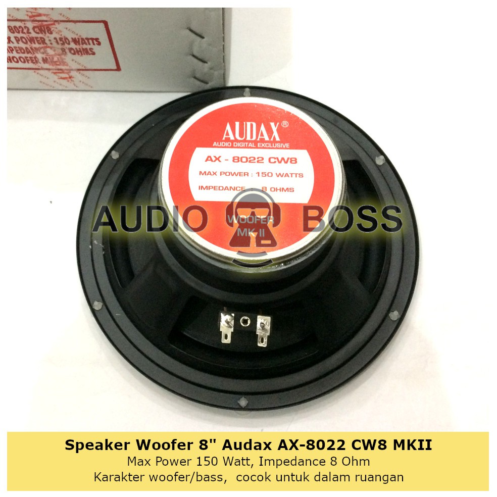 Jual Speaker Woofer 8" 8 inch 8 in Audax AX-8022 CW8 MKII AX 8022 ...