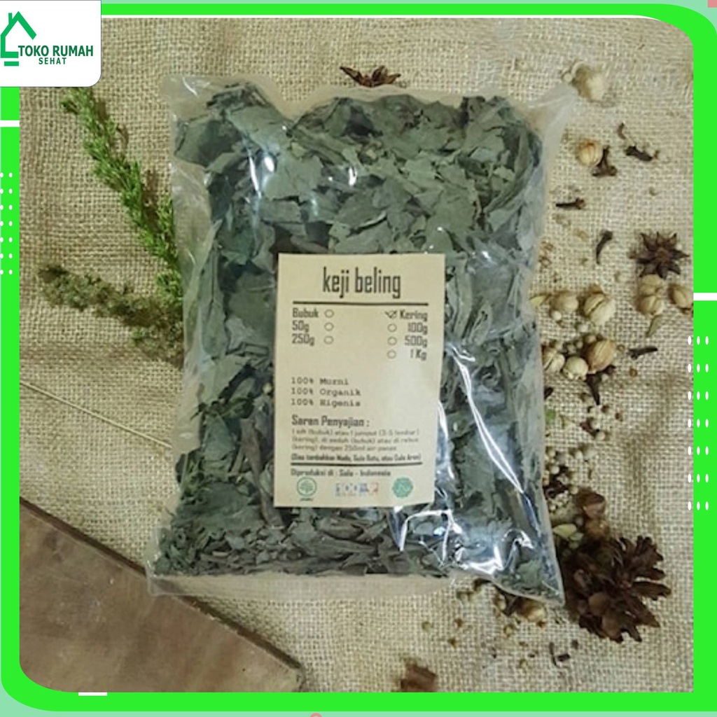 Jual DAUN KEJI BELING KERING 500 gr - Strobilanthes Crispa - MURNI ...