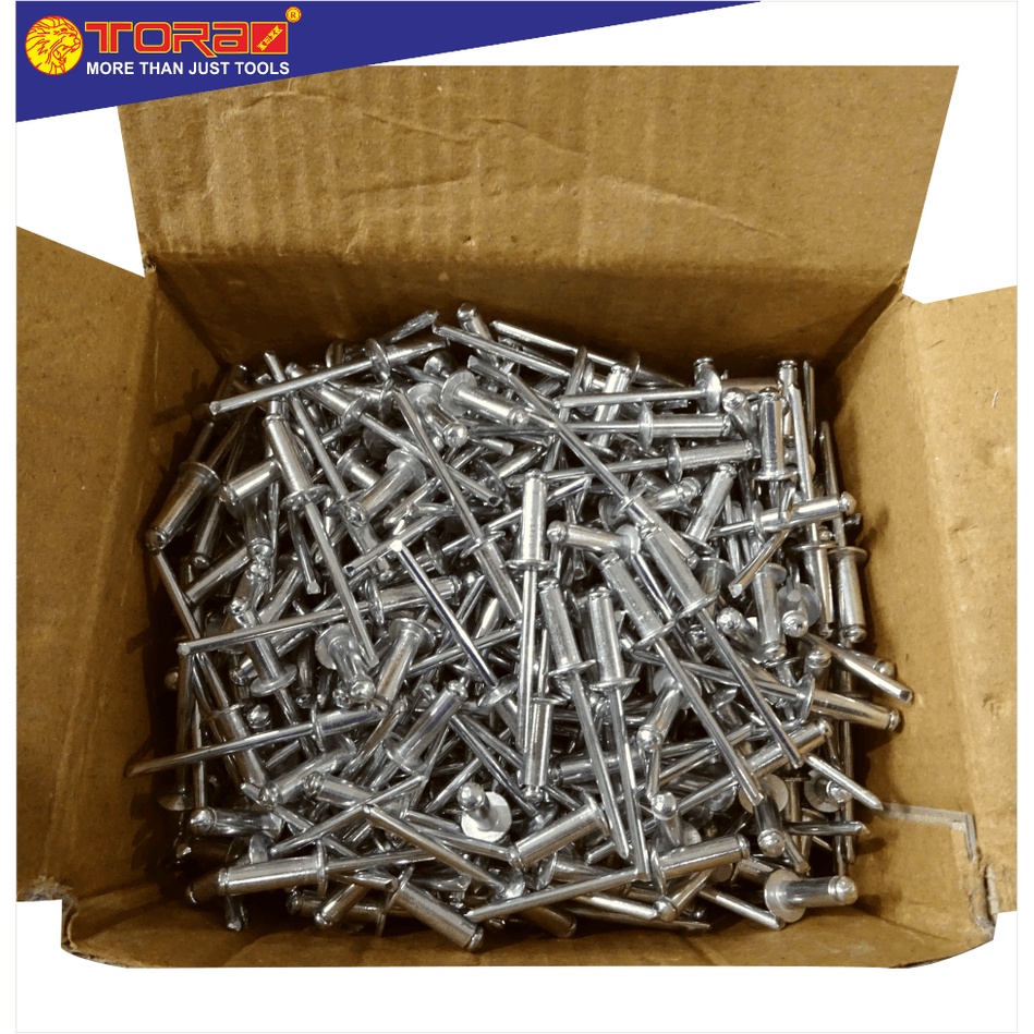 Jual TORA Paku Rivet Warna Silver Box 550 4 x 12 mm | Shopee Indonesia