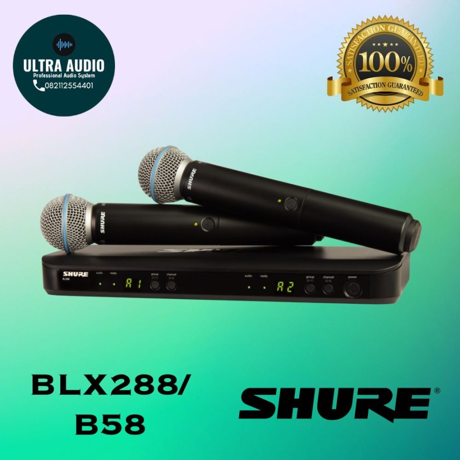 Jual Shure BLX288/BETA58 / BLX288BETA58 / BLX 288 BETA 58 Wireless ...