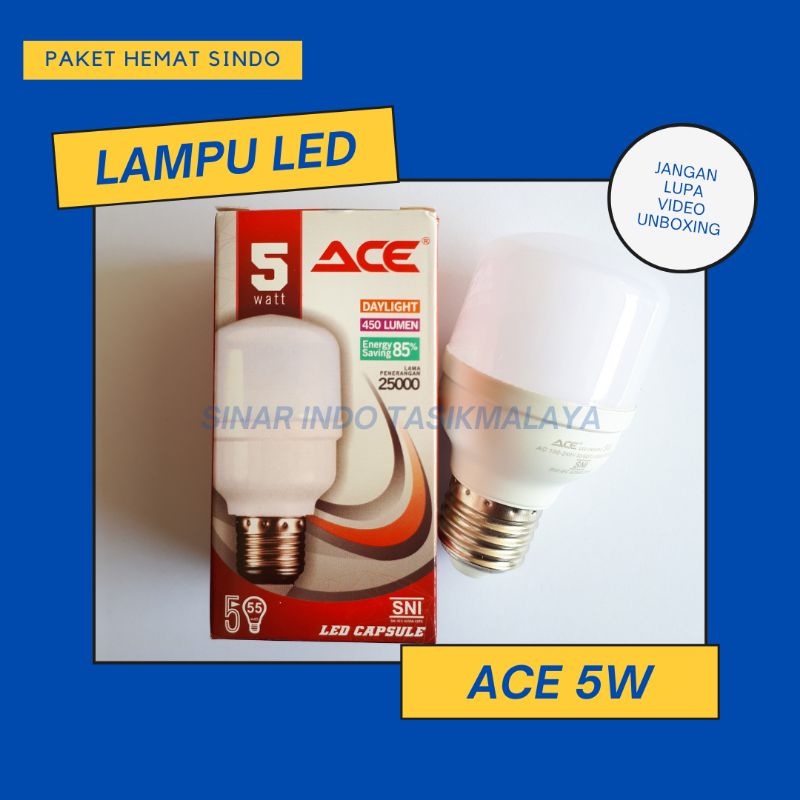 Jual Lampu LED Ace 5W | Shopee Indonesia