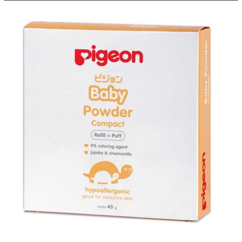 Jual Pigeon powder reffil+puff compact 45g | Shopee Indonesia