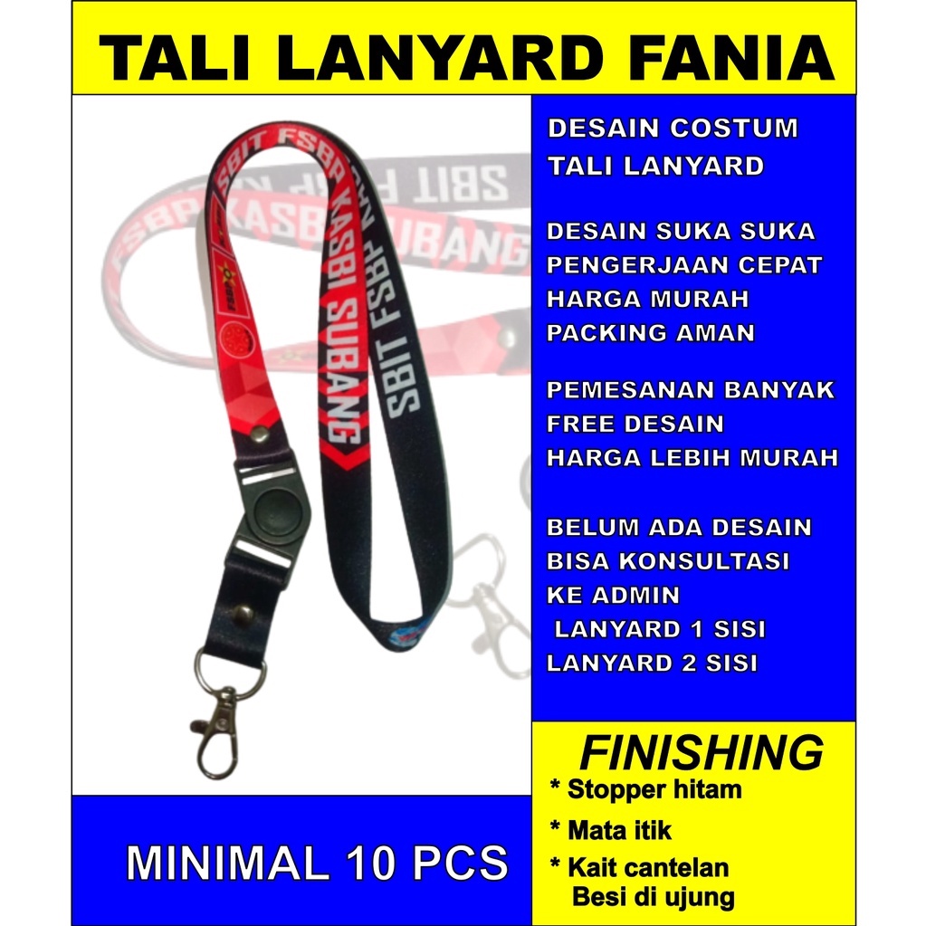 Jual Lanyard Custom DESAIN Cetak Premium Print Sublim 2cm Fullprint ...