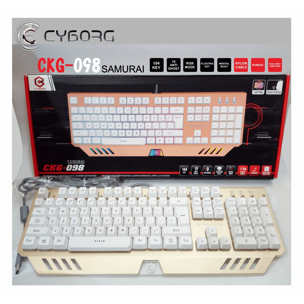 Jual KEYBOARD RGB + 19 ANTIGHOST CYBORG CKG 098 | Shopee Indonesia