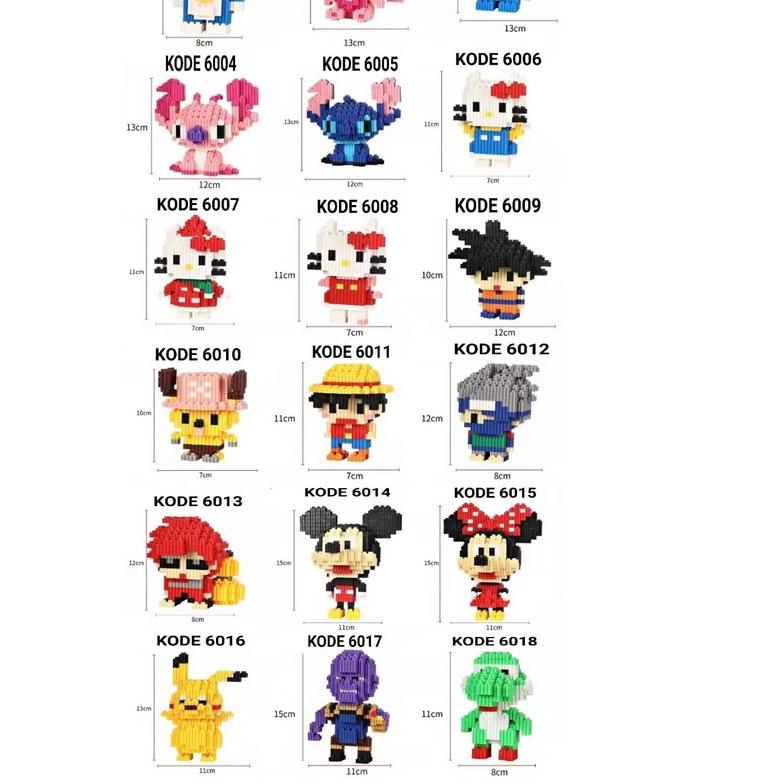 Jual Terbaik LEGO NANO BLOCK CARTOON MAINAN EDUKASI ANAK BALOK DIY ...