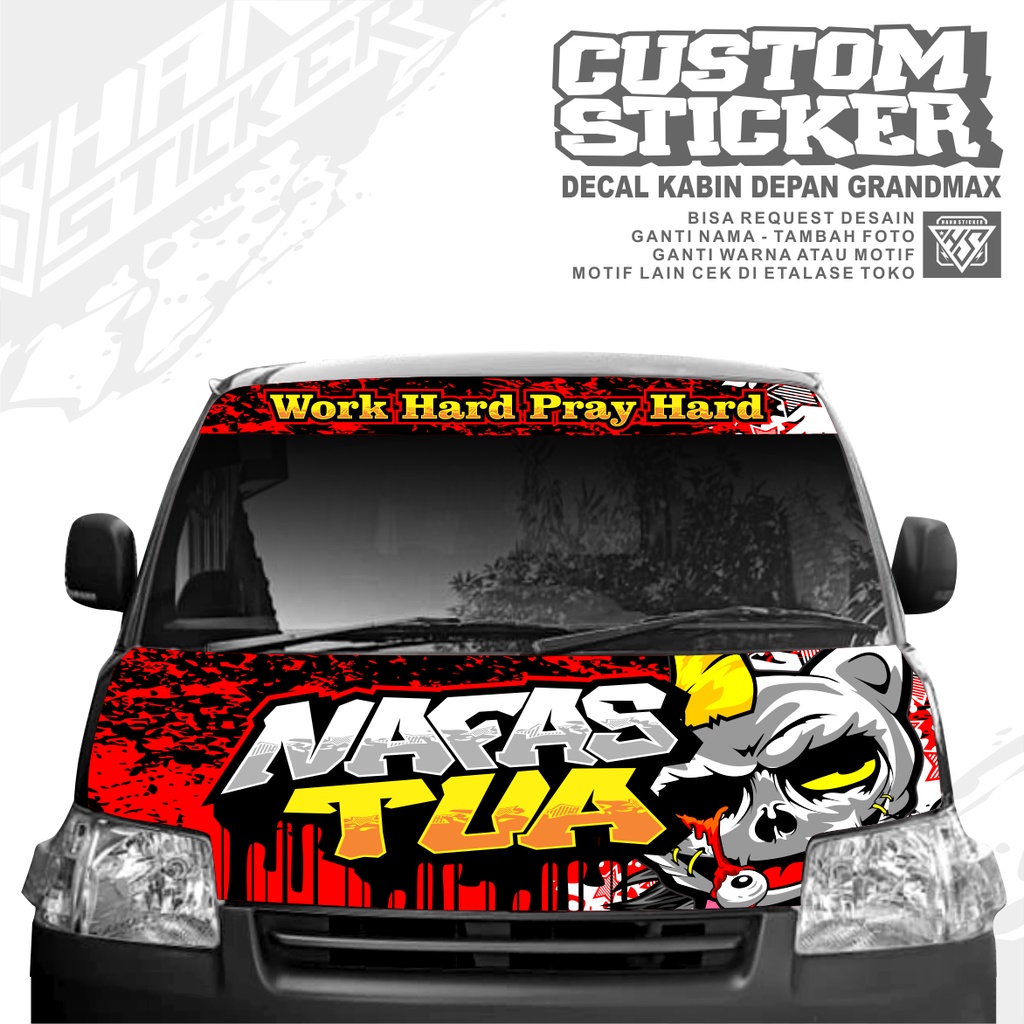 Jual Sticker Grand Max Atau Decal Kabin Depan Grand Max Bisa Request ...
