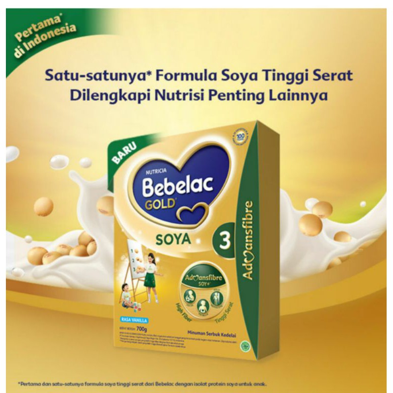 Jual Bebelac Gold Soya 3 susu Vanila Box-700g | Shopee Indonesia