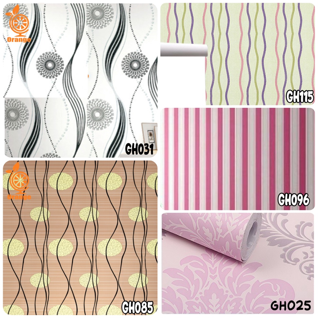 Jual Wallpaper dinding Wallstiker aestetic Wallstiker elegan Stiker Dinding ruang tamu 45Cm x ...