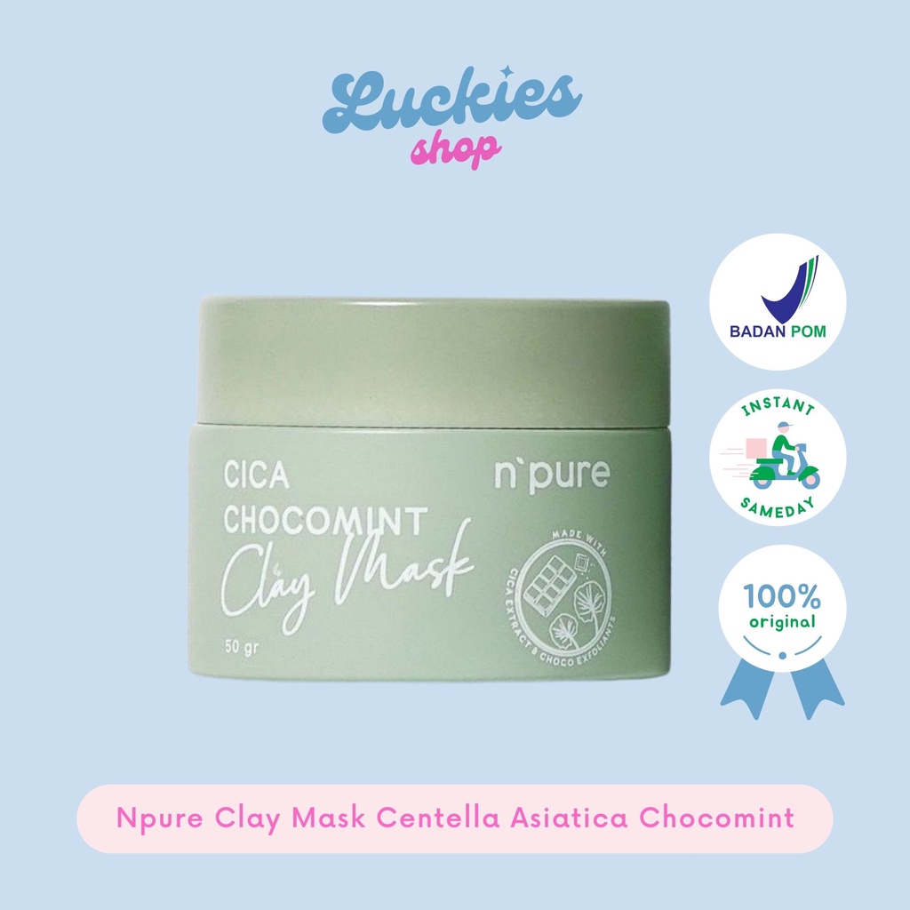 Jual BPOM Npure Clay Mask Centella Asiatica Chocomint Masker Lumpur ...
