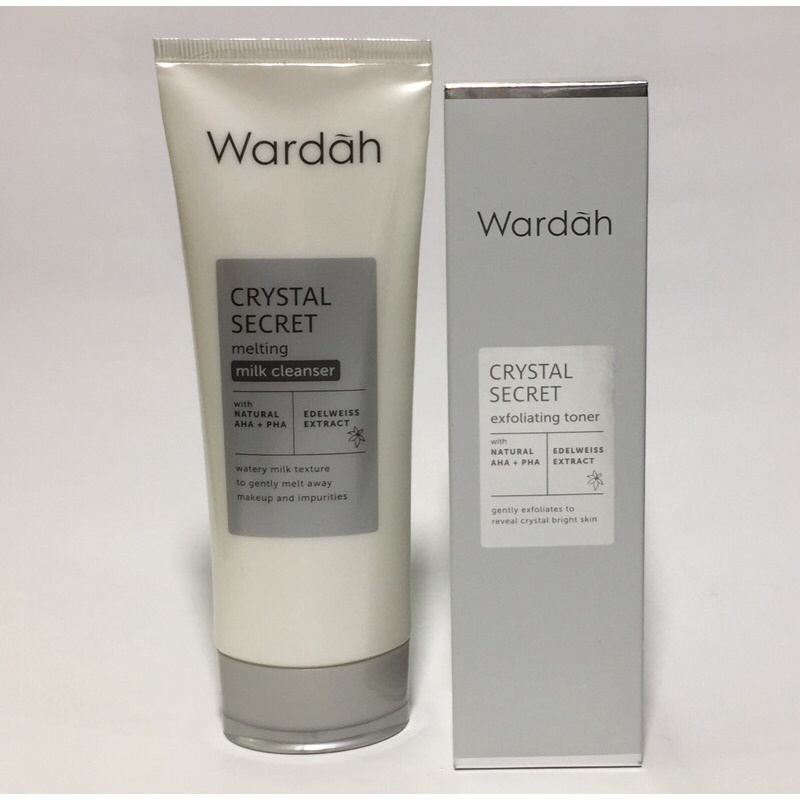 Jual Wardah Crystal Secret Melting Milk Cleanser, Exfoliating Toner ...